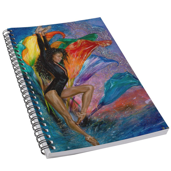 Splash Spiral Notebook 5.5" x 8.5" Notebook – lamjasmineart